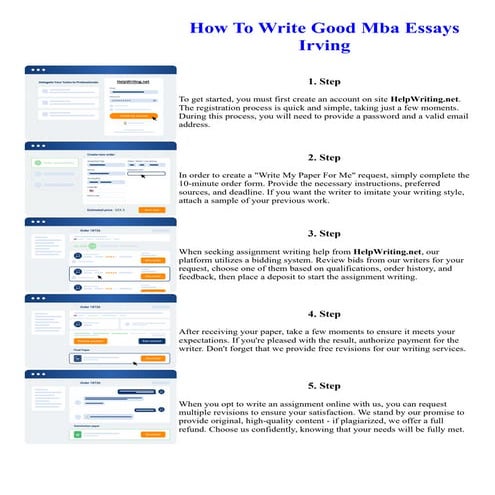 How To Write Good Mba Essays Irving | PDF