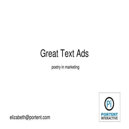 How To Write Great Text PPC Ads | PDF