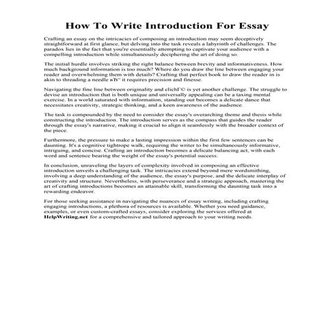 How To Write Introduction For Essay.pdf