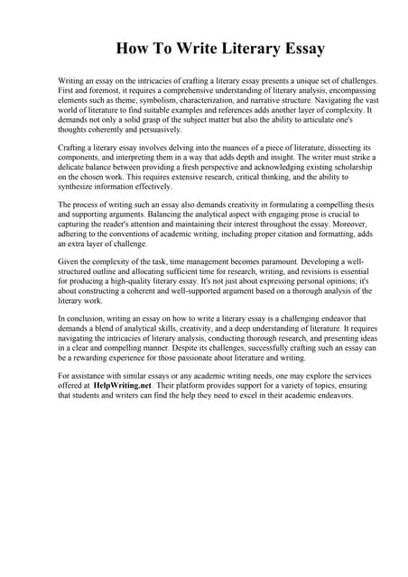 Fiction Essay Examples.pdf | Fiction | Books and Literature