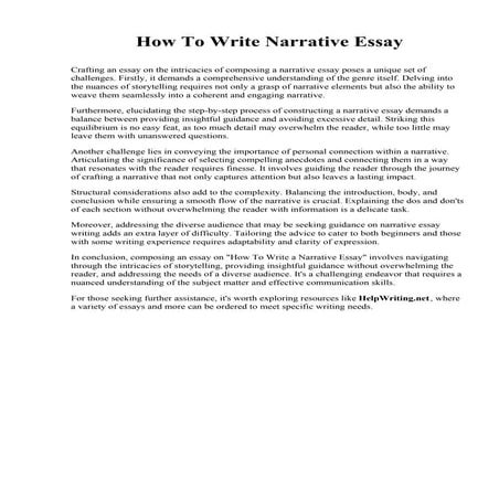 How To Write Narrative Essay.pdf