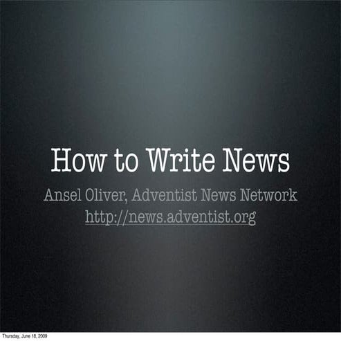 How To Write News Tutorial | PPT