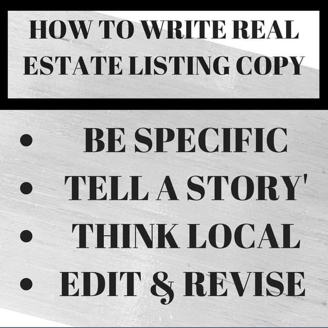 HOW TO WRITE REAL ESTATE LISTING COPY | PDF