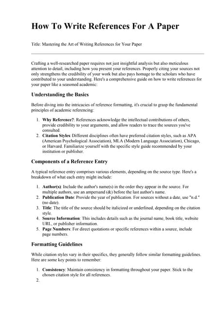 Tips for Writing Medical Manuscript References | PDF