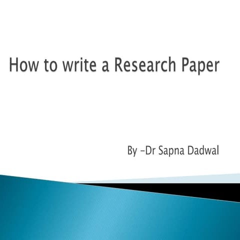 How to write research paper | PPT