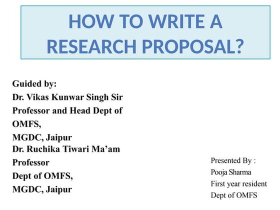 Writing a Research Proposal | PPT