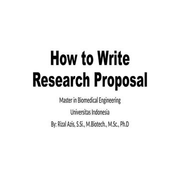 How to write research proposal for .pptx