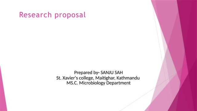 Research proposal presentation | PPTX