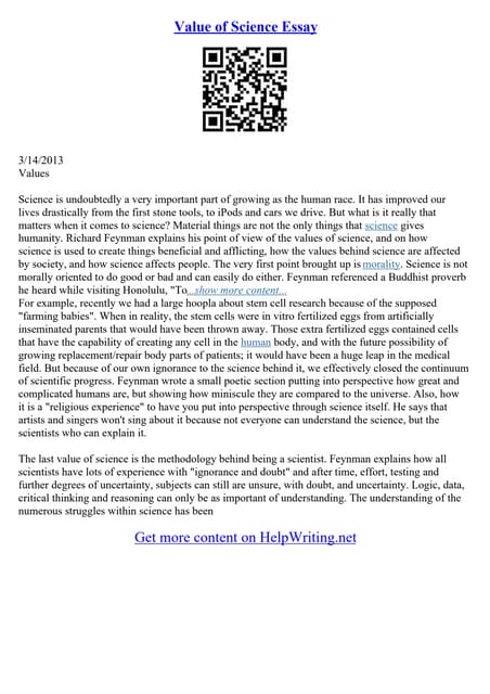 Essay On Science And Society | PDF