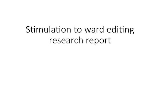 Summary, Conclusions and Recommendations | PPTX | Science