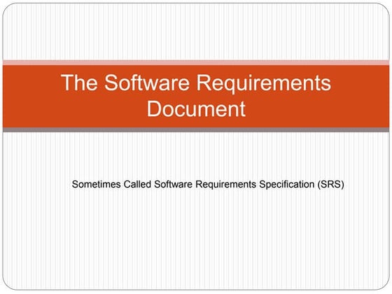 SRS(software requirement specification) | PPT