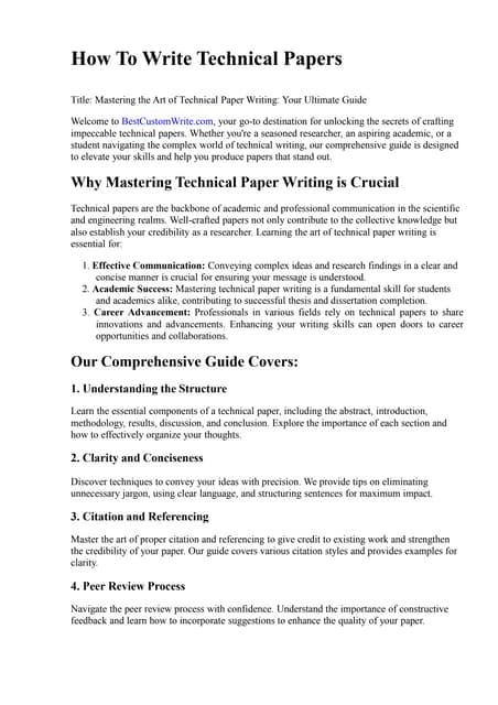 Technical writing | PPTX | Technology & Computing