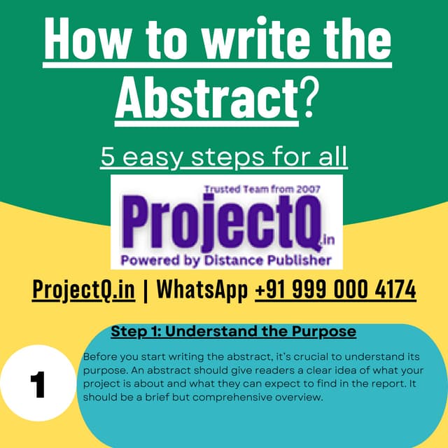 How to write the Abstract 5 Steps - ProjectQ Thesis Writing Expert | PDF