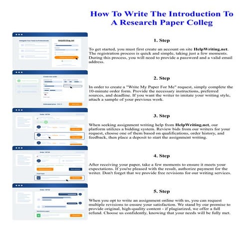 How To Write The Introduction To A Research Paper Colleg | PDF