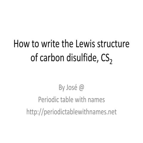 Electron Dot Structure For Cs2 Lewis Dot Structure – Easy Hard