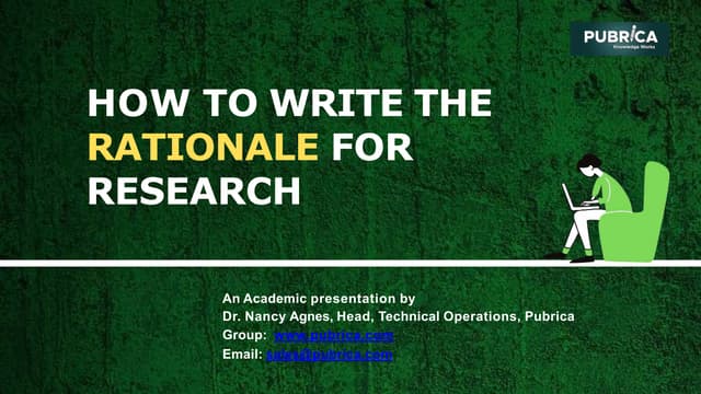 How to write the rationale for research? | PDF