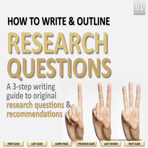 Write Research Questions & Recommendations in 3 Steps v1 | PPSX