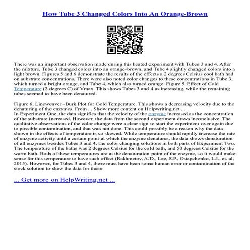 How Tube 3 Changed Colors Into An Orange-Brown | PDF