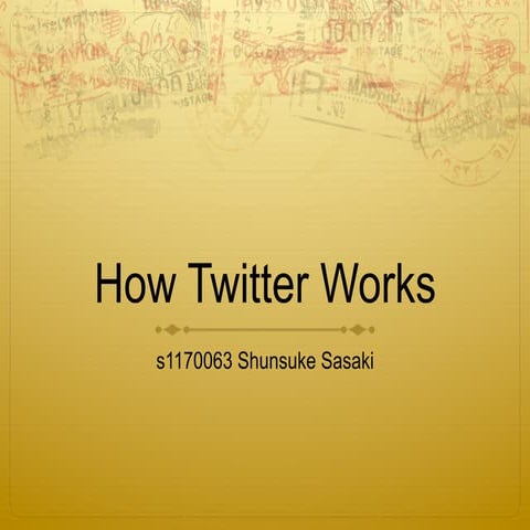 How twitter works | PDF | Social Networking | Internet
