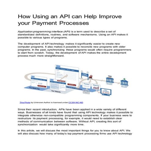 How using an API can help improve your payment processes | PDF