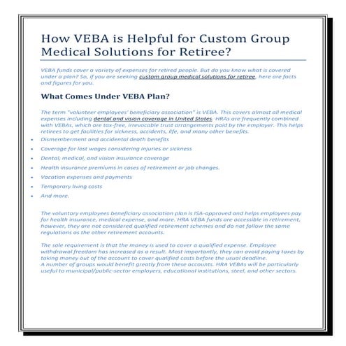 How to Add VEBA Plans to Your Production Portfolio | PPTX