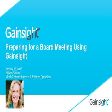 How VP of CS preps for the Board | PPT