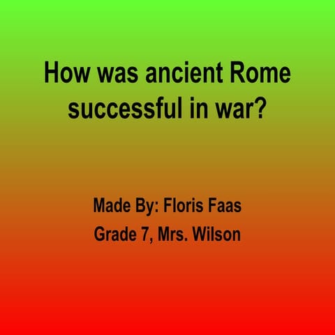 Rome City of Conquest and Punic Wars | PPT