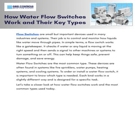 How Water Flow Switches Work and Their Key Types.docx
