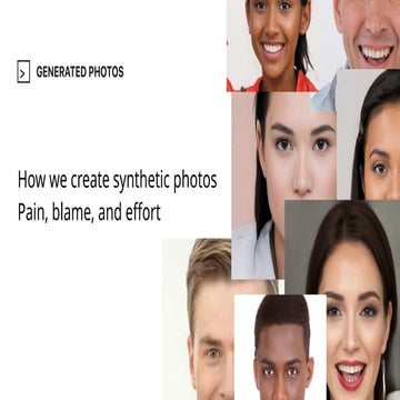 How we built 2M fake faces: from model castings to press rage. | PPT