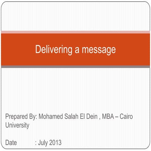 How we can deliver a message | PPT