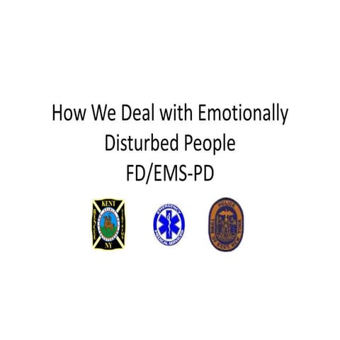 How We Deal with Emotionally Disturbed People | PPT