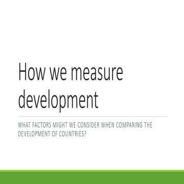 How we measure development | PPTX