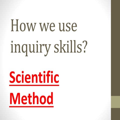How we use inquiry skills | PPTX
