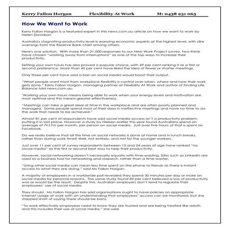 How We Want To Work | PDF