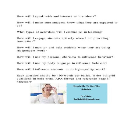 How will I speak with and interact with studentsHow will I make | PDF