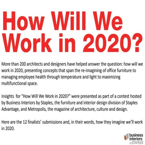 How Will We Work in 2020? | PPT