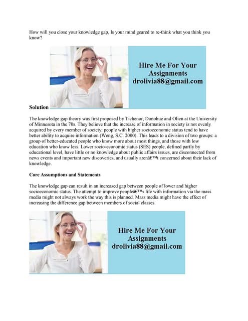 Knowledge gap theory | PPTX