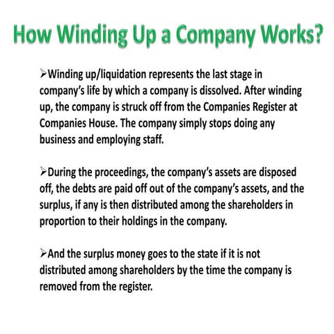 How winding up a company works | PDF