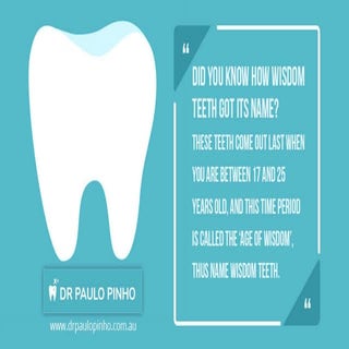 How Wisdom Teeth Got its Name | PPT
