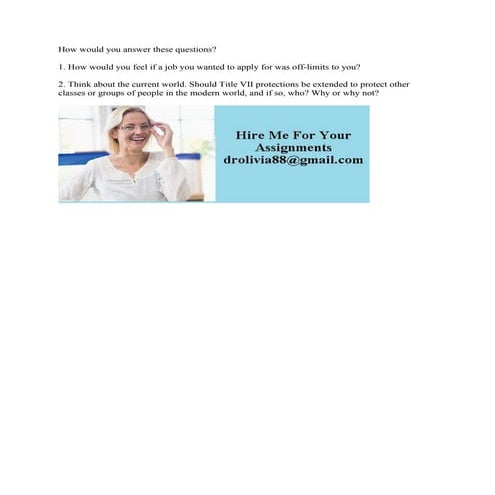 How would you answer these questions- 1- How would you feel if a job.pdf
