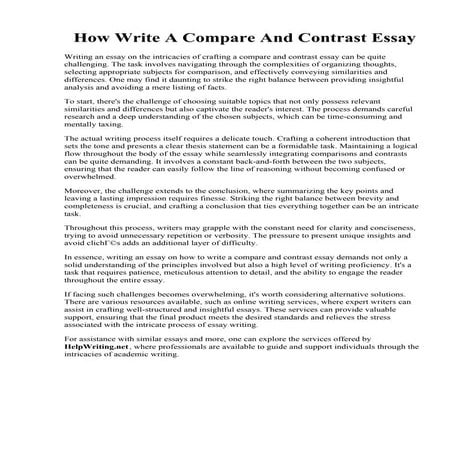 How Write A Compare And Contrast Essay.pdf