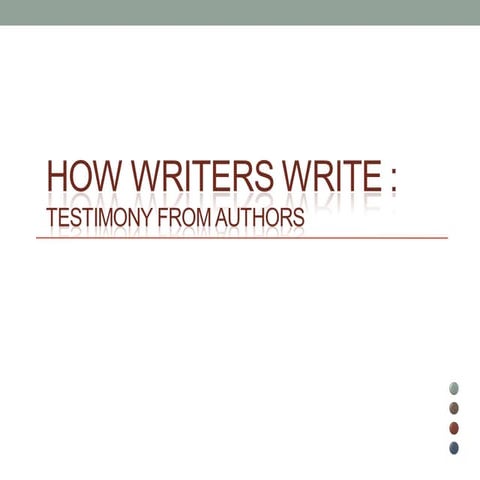 How writers write | PPT