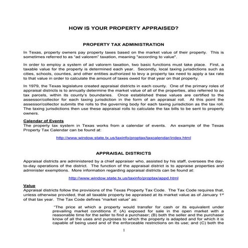 How your property is appraised | PDF