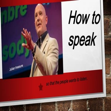 How you should speak so that people listen | PPT