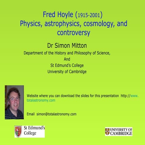 Fred Hoyle: Life and Science A biography of the British cosmologist who ...