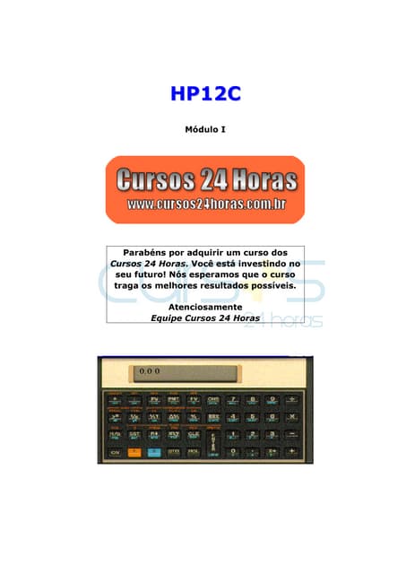 Manual uso calculadora financeira hp 12 c | PDF