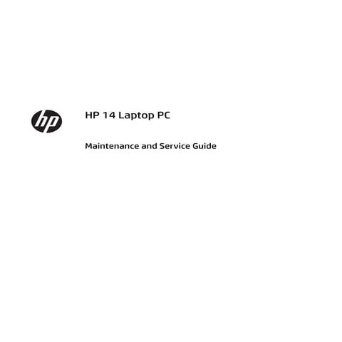 Hp 14 laptop pc maintenace and service guide | PDF