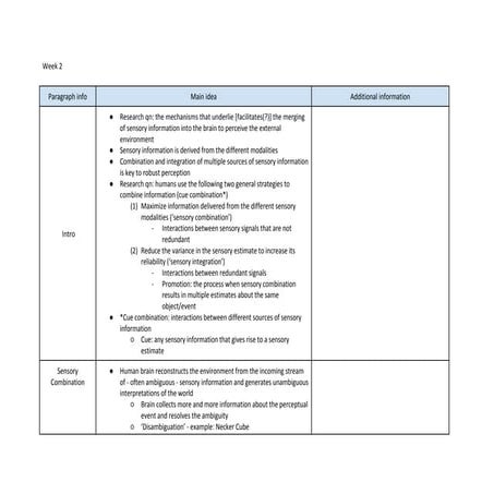 Multisensory Integration - Master Level lecture | PDF