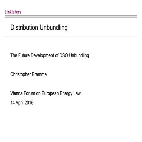 Distribution Unbundling | PDF