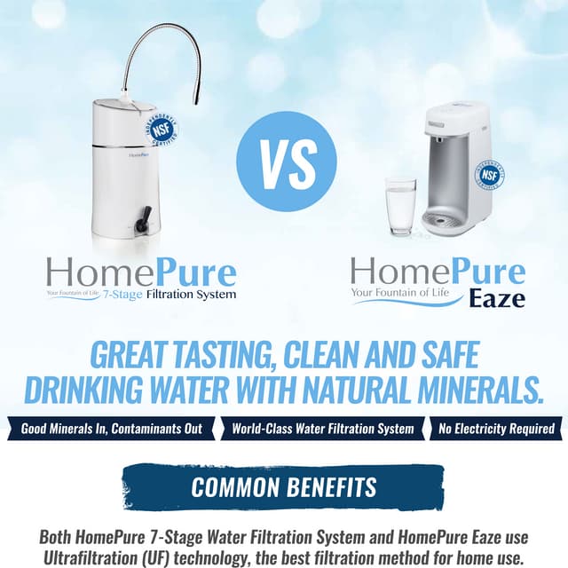 HomePure 7-Stage Filtration System vs HomePure Eaze | PDF
